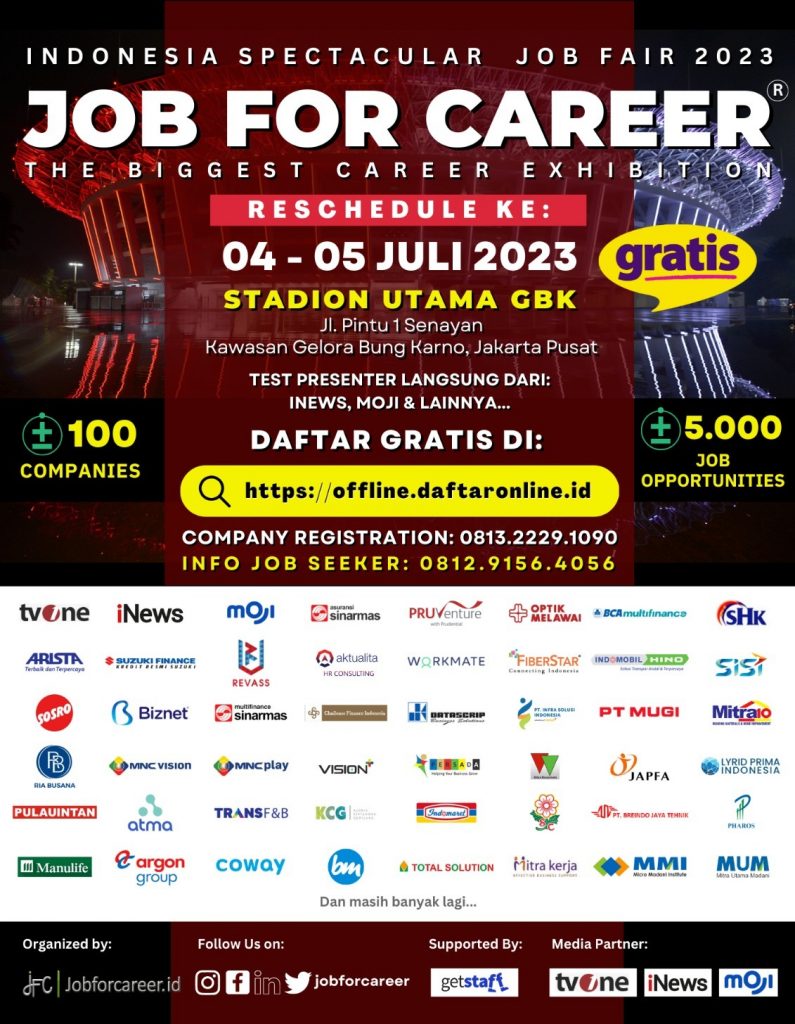 Spectacular Job Fair "JOB FOR CAREER" 2023 - Loker Jakarta Blog