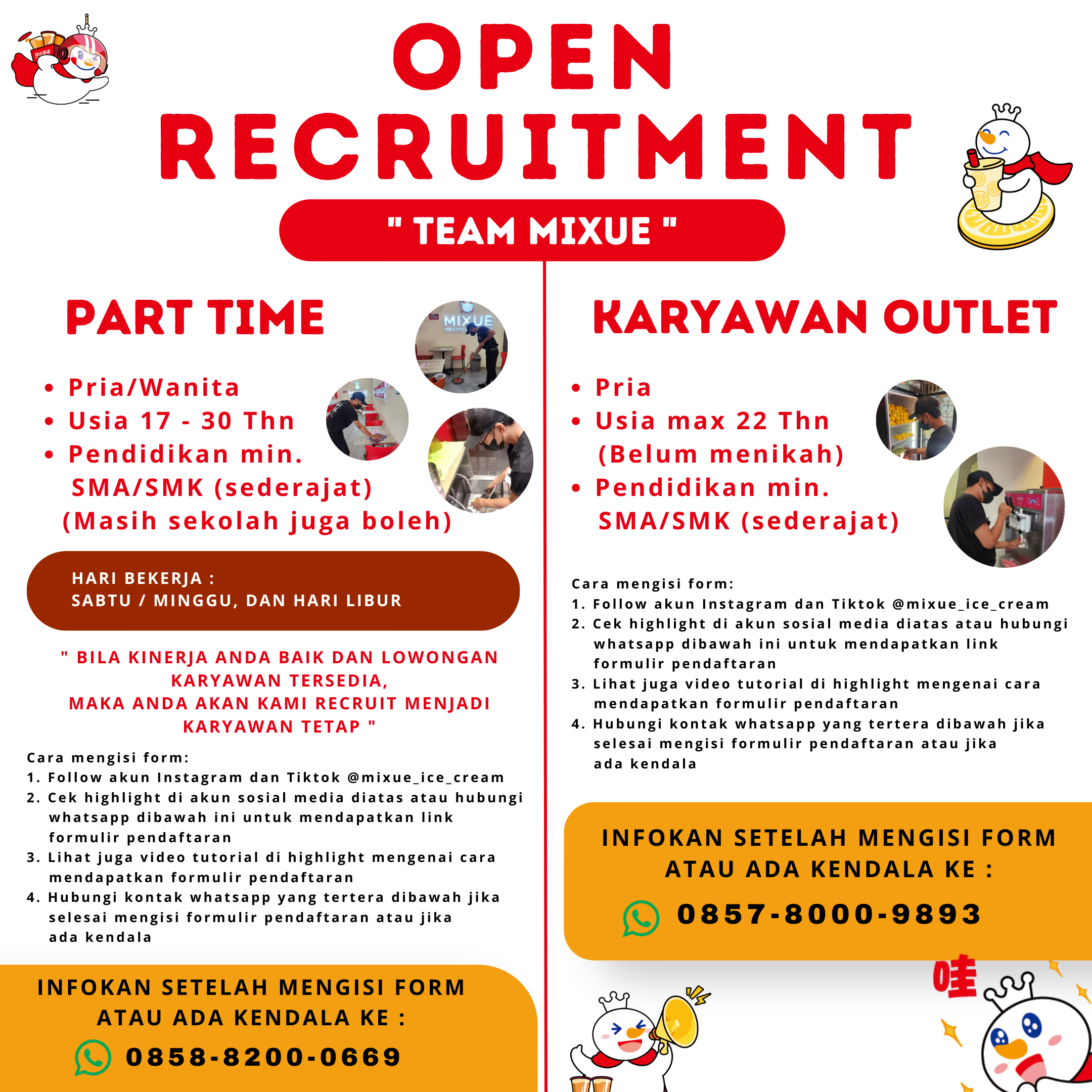 Lowongan PART TIME di Mixue Sangata - Kota Bekasi - Jawa Barat ...